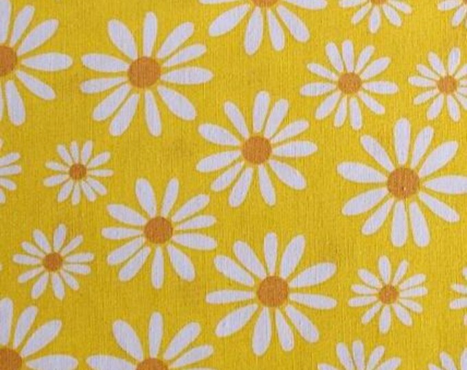 Daisy Fabric, Butterscotch Yellow Fabric, Floral Fabric, Daisies ...