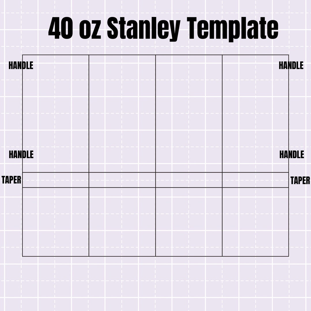 Stanley Tumbler Template,40oz Quencher Laser,40 Oz Blank Template, 40 ...