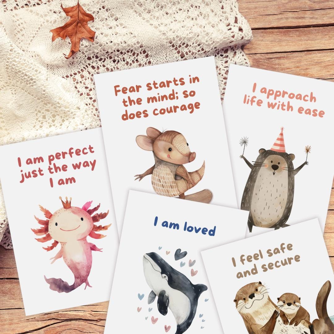 Affirmation & Encouragement Cards for Kids – Positive Mindset ...