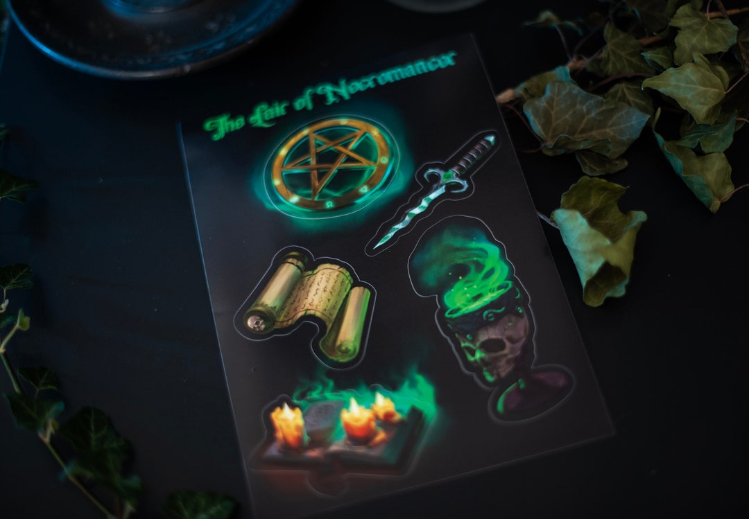 Necromancer Sticker Sheet | Vinyl Fantasy Stickers - Etsy