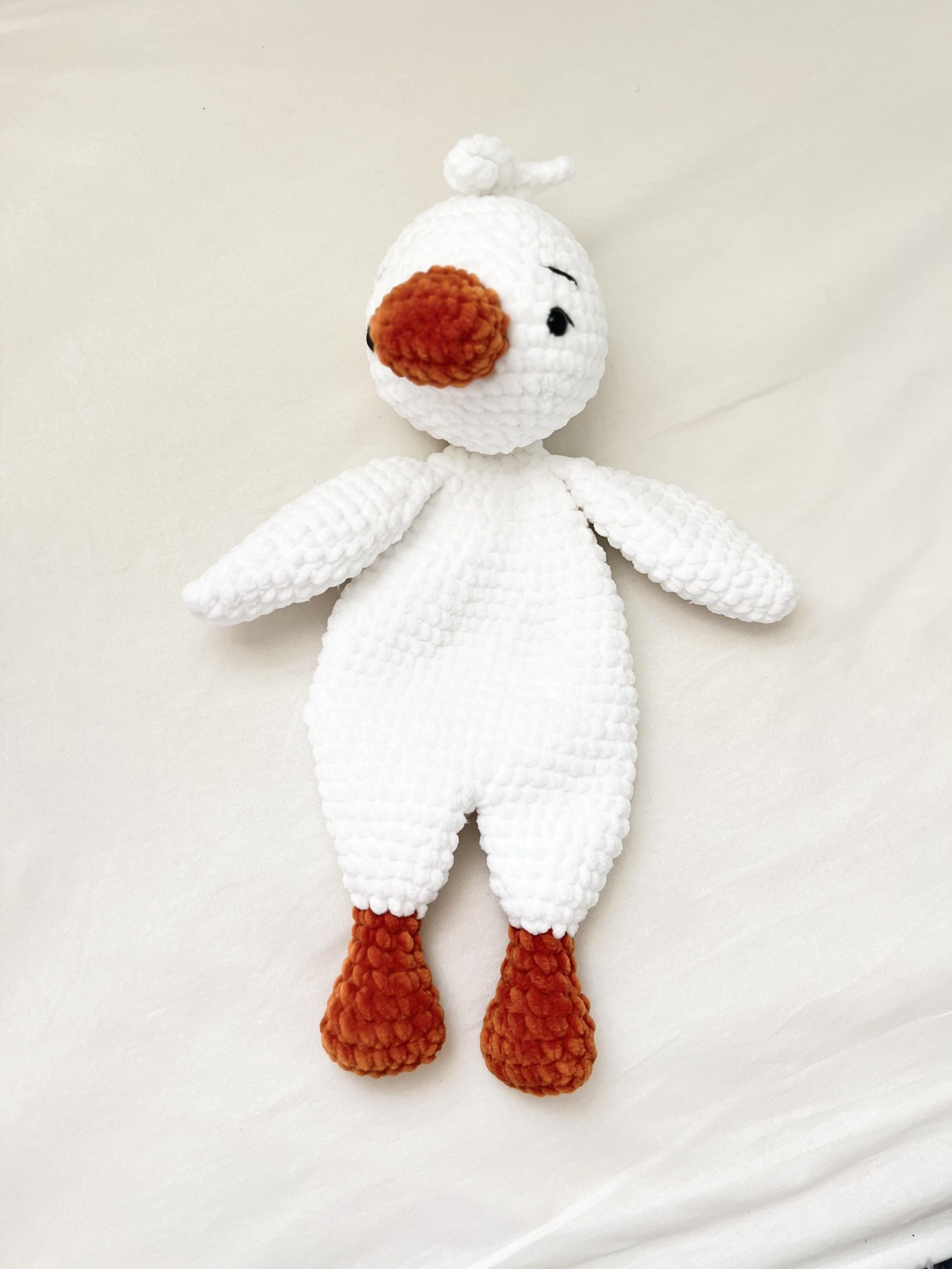 Goose Lovey Toy. Neutral Baby Shower Gifts. Lovey for Babies. Plush ...