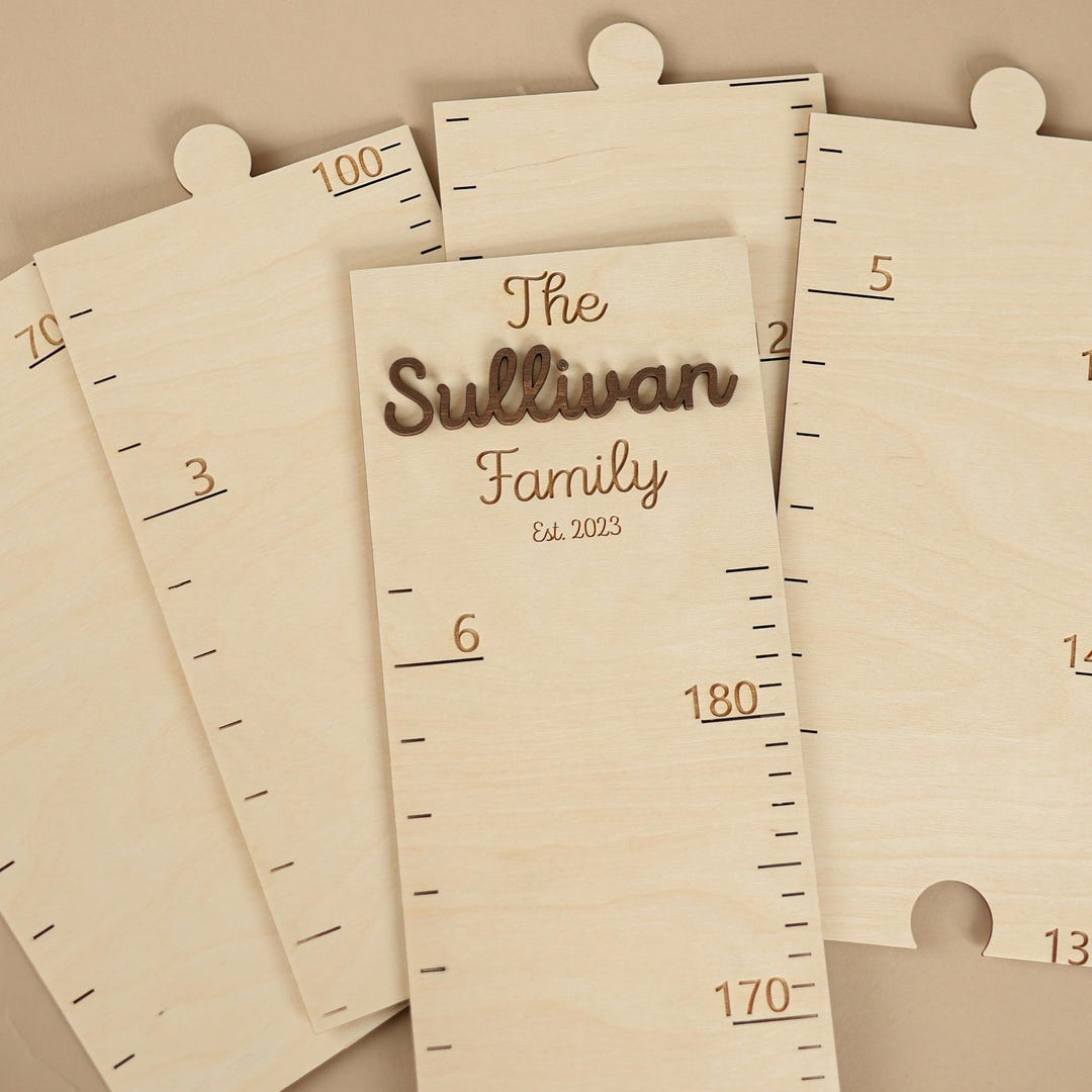 Personalized Wooden Growth Chart: Scandinavian Nursery Decor, Handmade ...