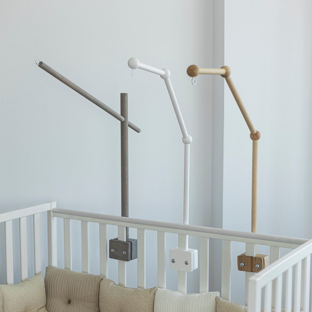 Baby Mobile Arm/holder. Wooden Crib Mobile Stand. Baby Mobile ...