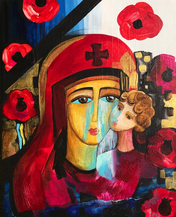 Print on Paper Ukrainian Madonna Crying Madonna in Memory of | Etsy