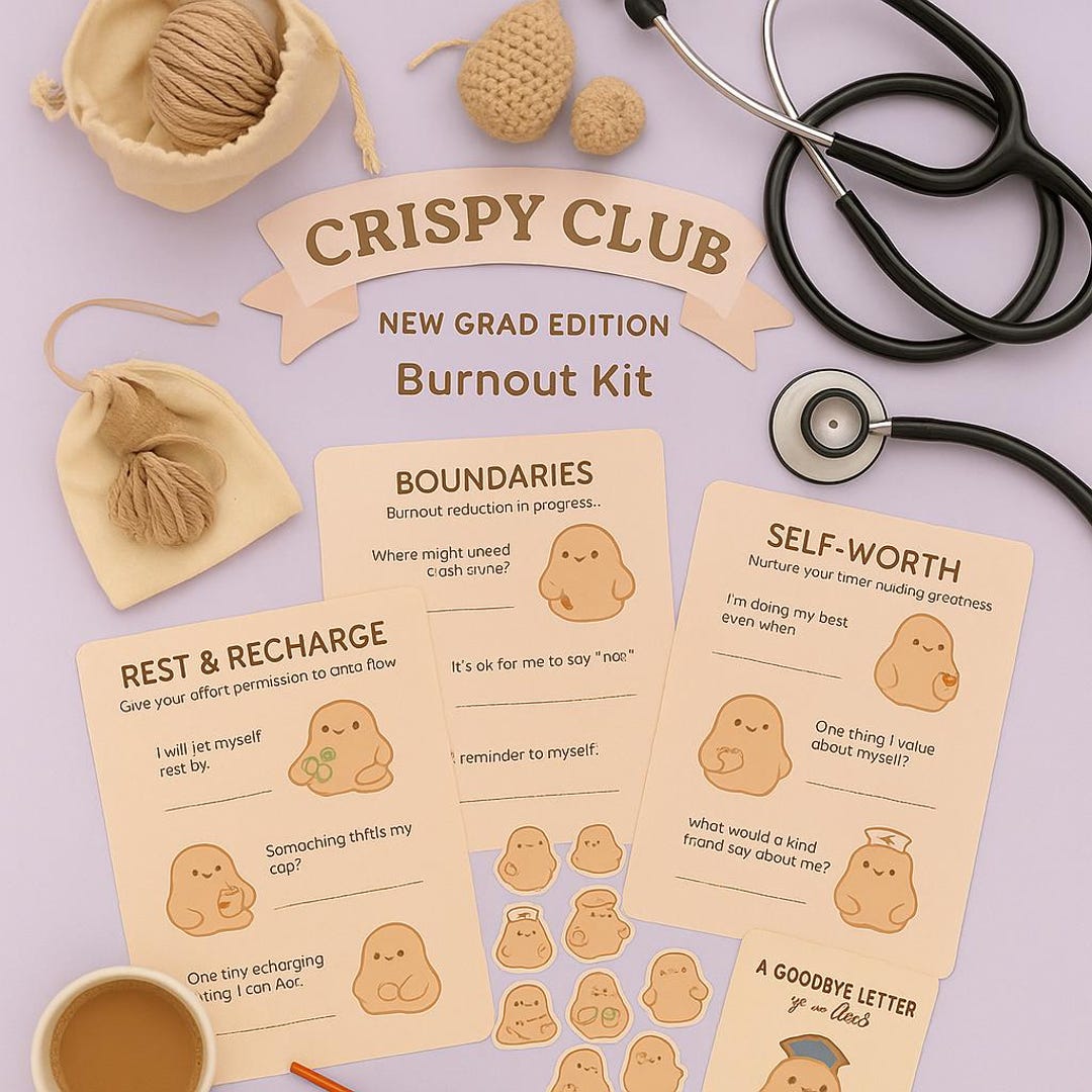 New Grad Nurse Burnout Kit Digital Download Printable Self Care ...