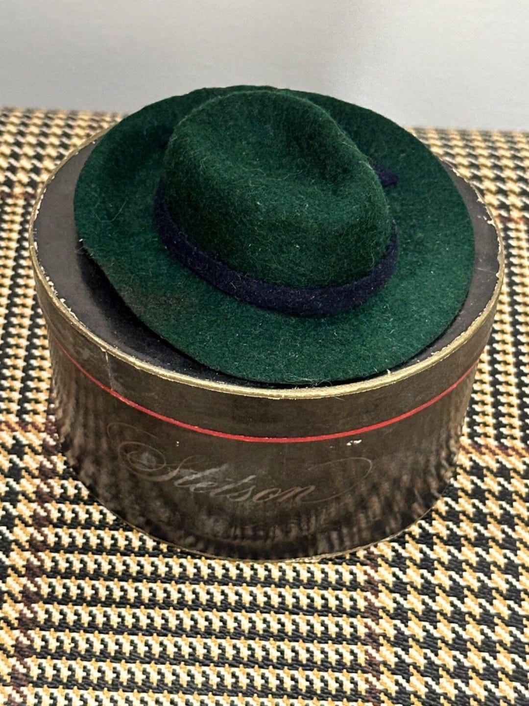 Vintage Stetson Salesman Sample Green Fedora Hat With Label & Box - Etsy