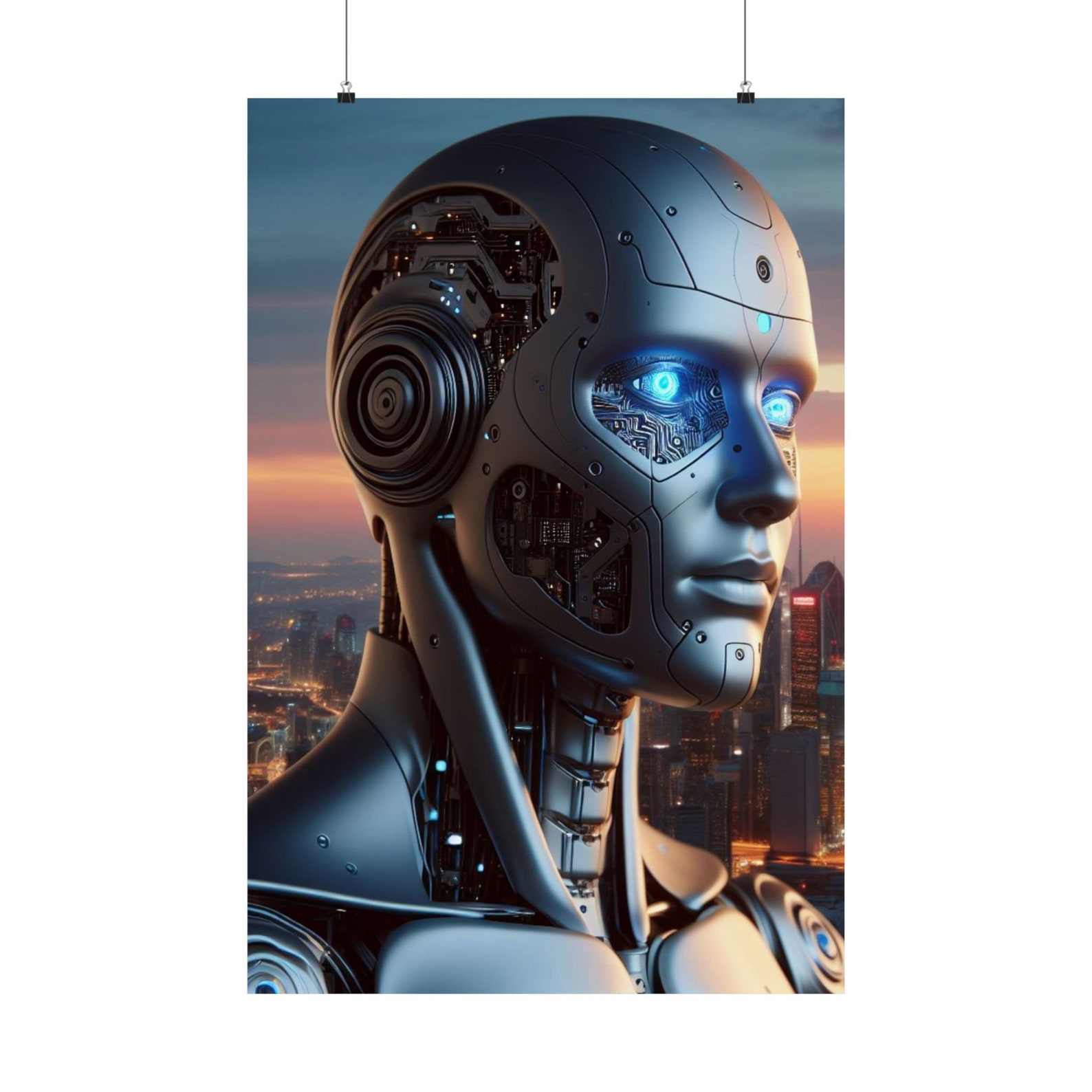 Matte Vertical Posters of Robot - Etsy