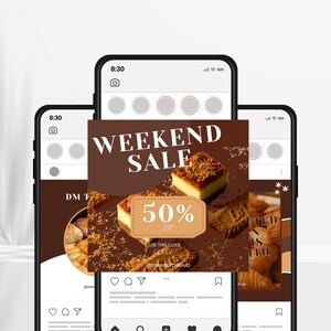 Bakery Store Instagram Posts Templates Bakery Shop IG Instagram Post ...