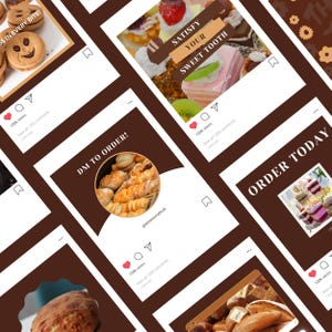 Bakery Store Instagram Posts Templates Bakery Shop IG Instagram Post ...