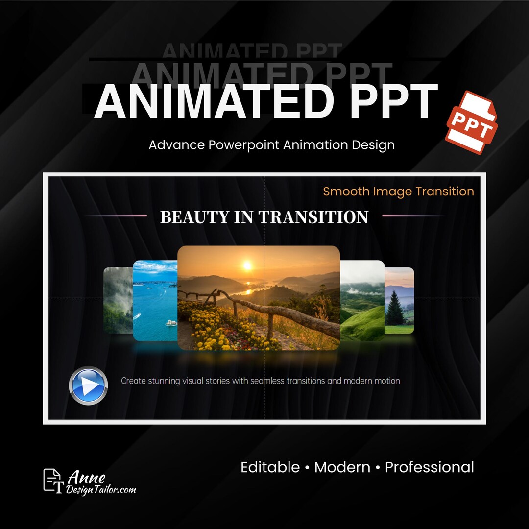 Animated PPT, Powerpoint Template Slides, Beauty in Transition ...