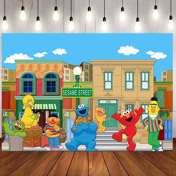 Sesame Street Backdrop - Etsy