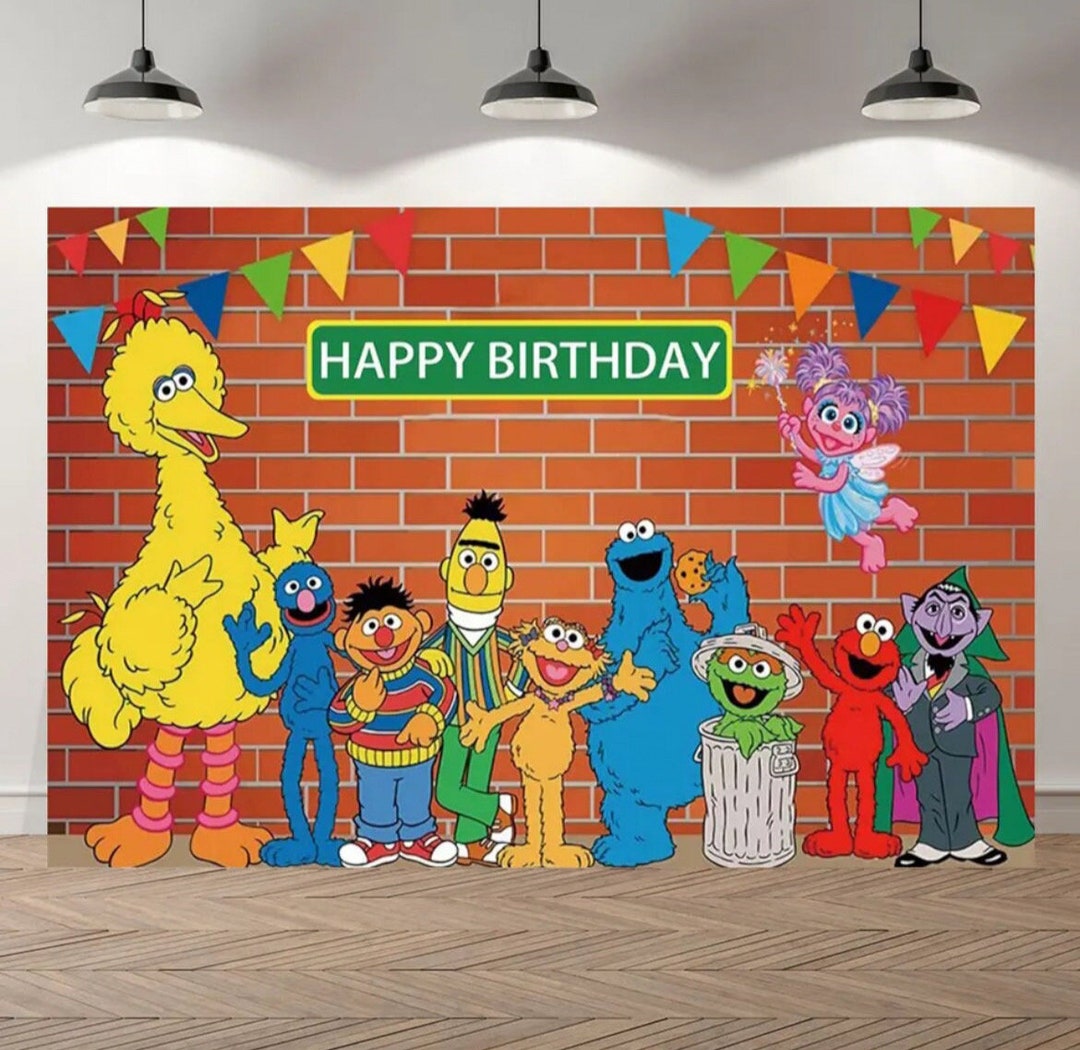 7ftx5ft Sesame Street Backdrop - Etsy