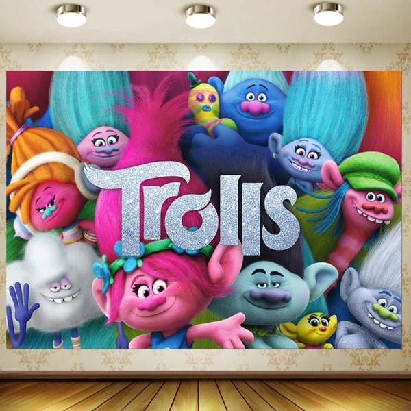 Trolls Backdrop - Etsy