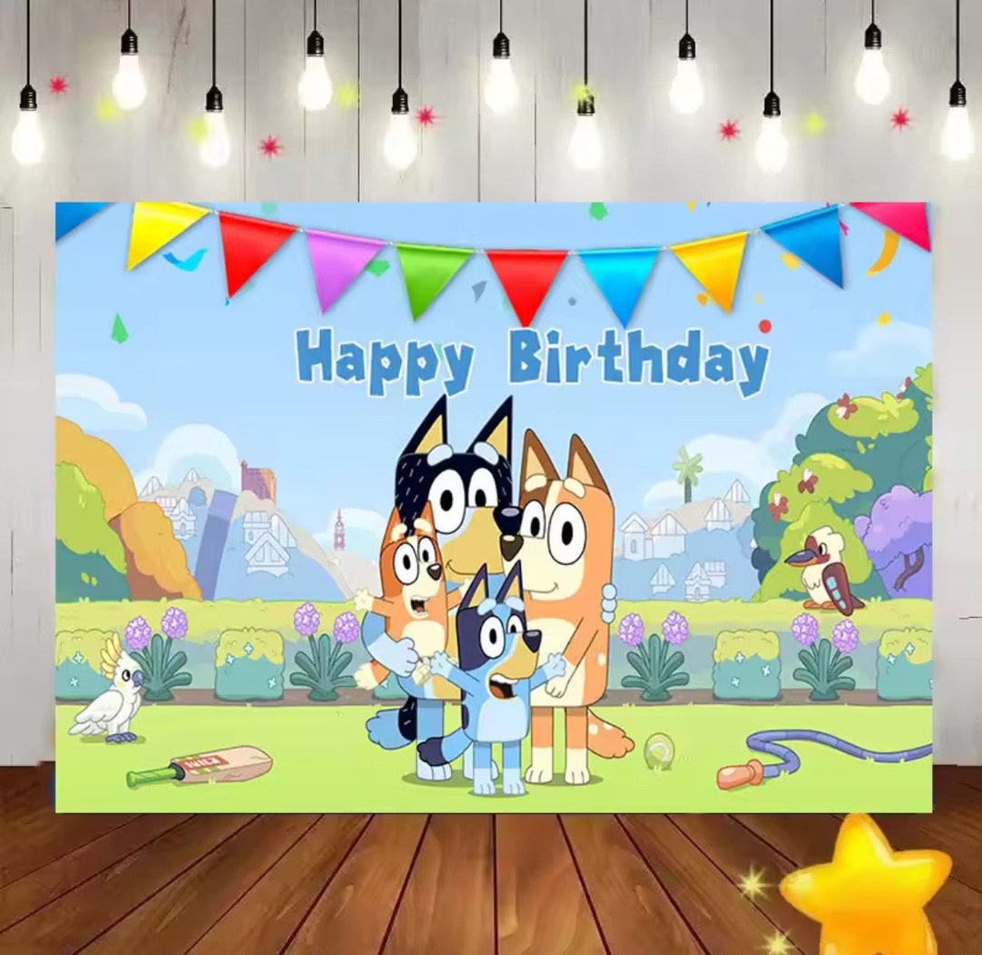 High Quality 7ftx5ft Bluey Family Backdrop - Etsy