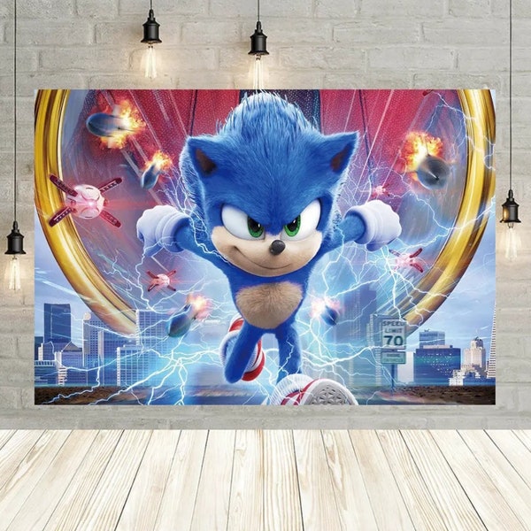 Sonic Backdrop - Etsy