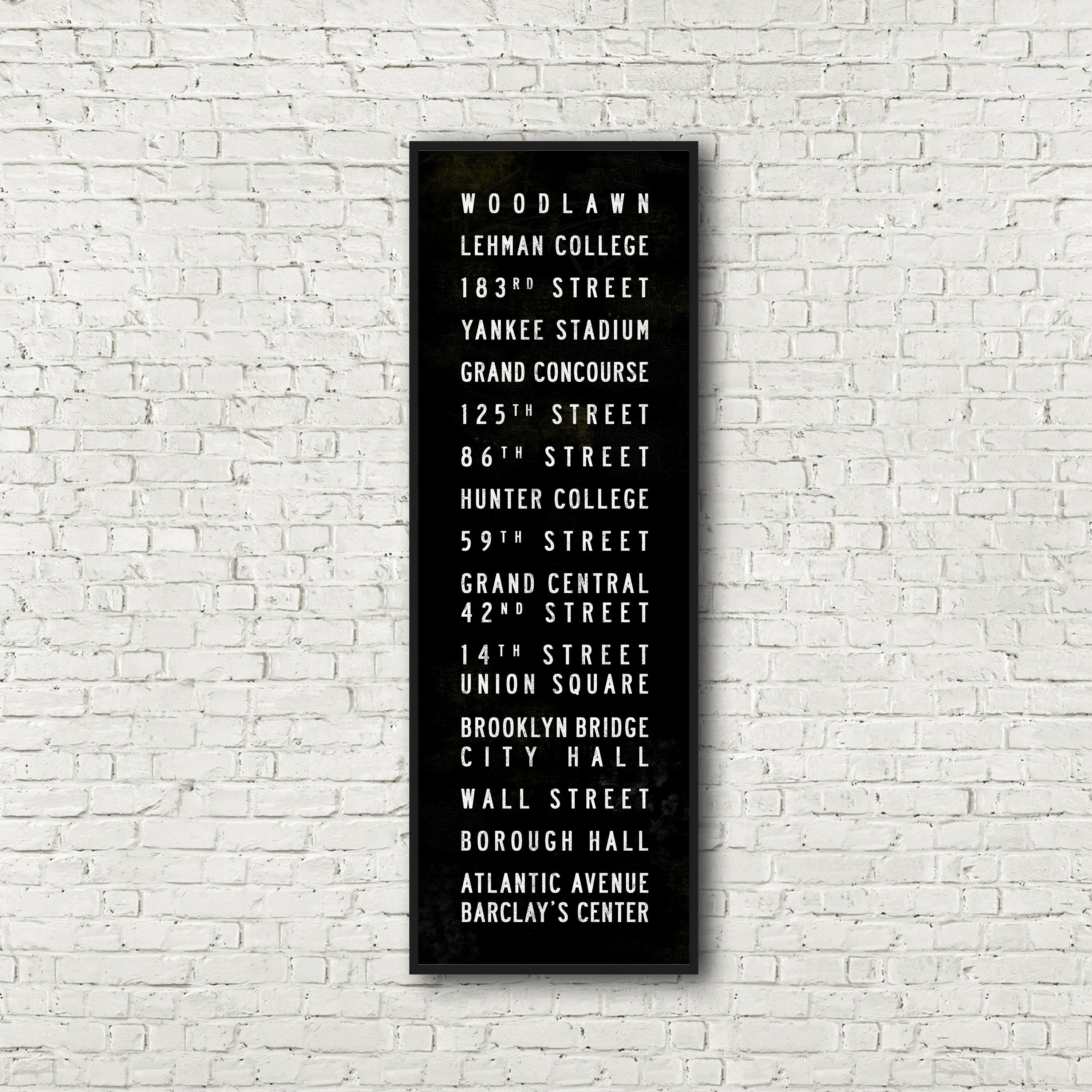 MTA 4 Line New York Subway Art Print 11.75x36 - Etsy