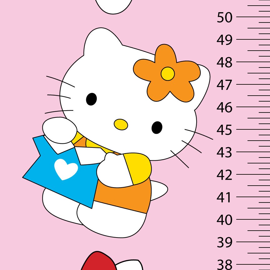 Personalized Vinyl Hello Kitty Growth Chart | Etsy