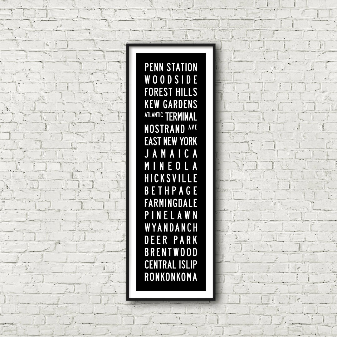 Ronkonkoma Line LIRR Long Island Railroad New York Subway Art Print 11 ...