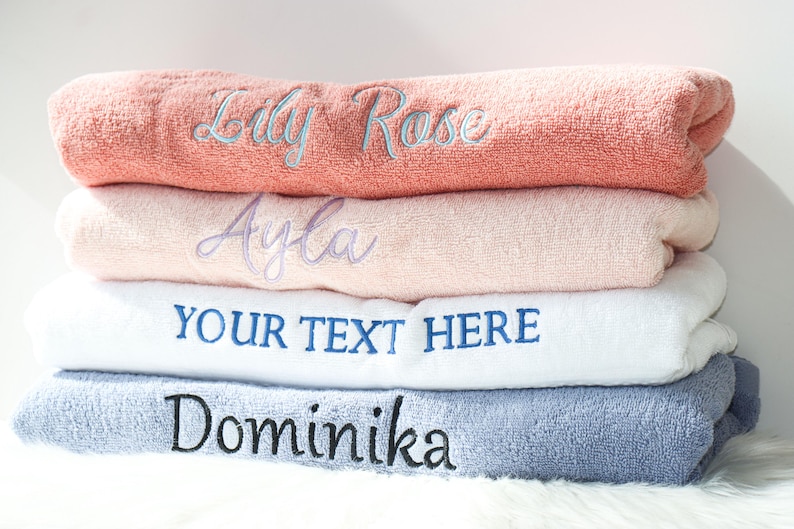 Custom Embroidered Bath Towels, Personalized Bath Towels With ...