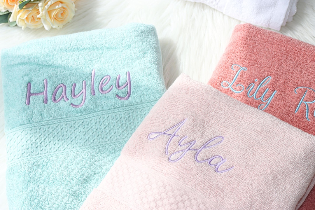 Custom Embroidered Bath Towels, Personalized Bath Towels With ...