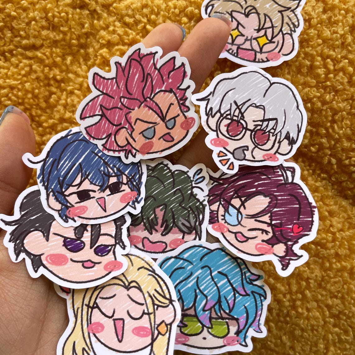 Charisma House CRSM Matte Vinyl Cute Scribbly Chibi Die Cut Stickers - Etsy