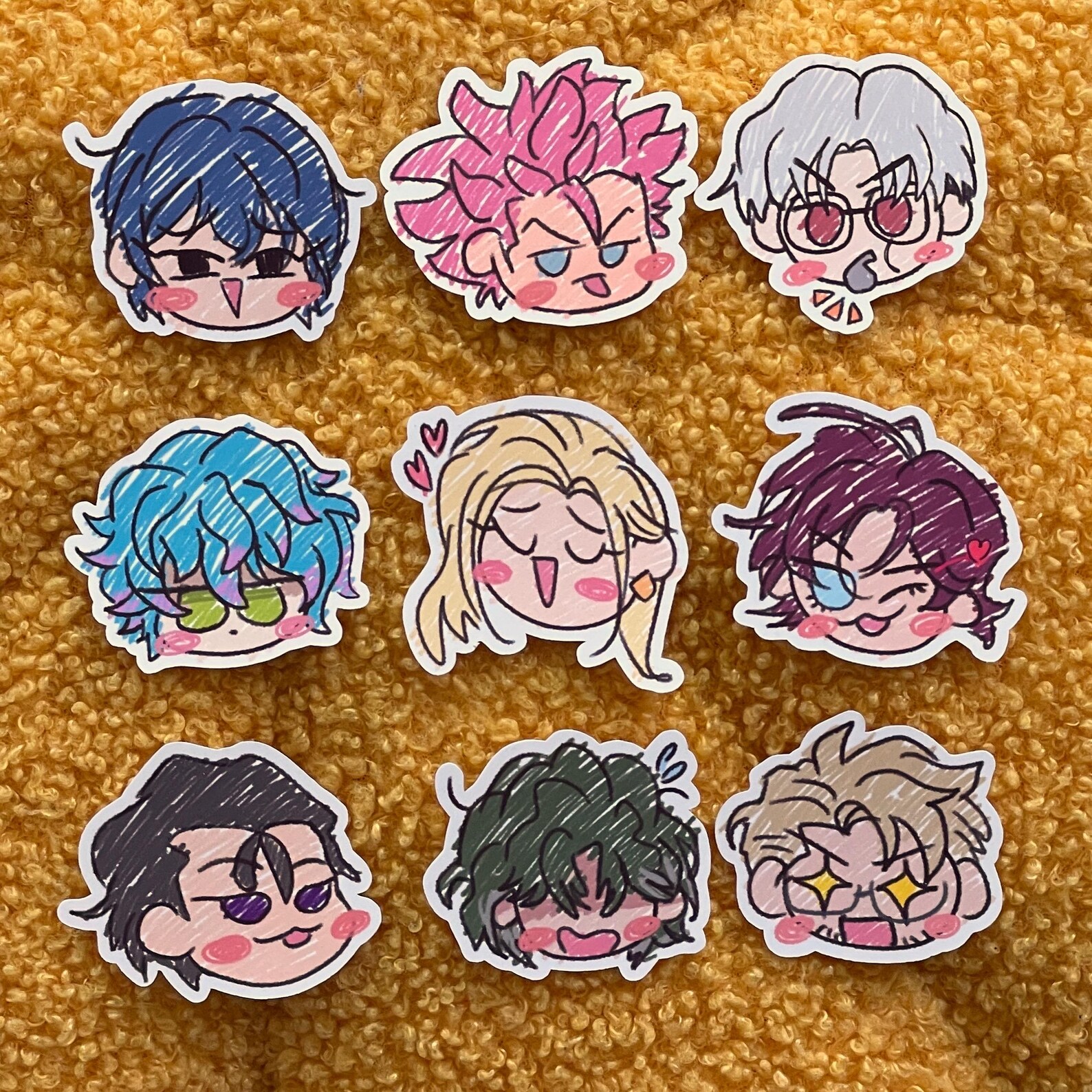 Charisma House CRSM Matte Vinyl Cute Scribbly Chibi Die Cut Stickers - Etsy