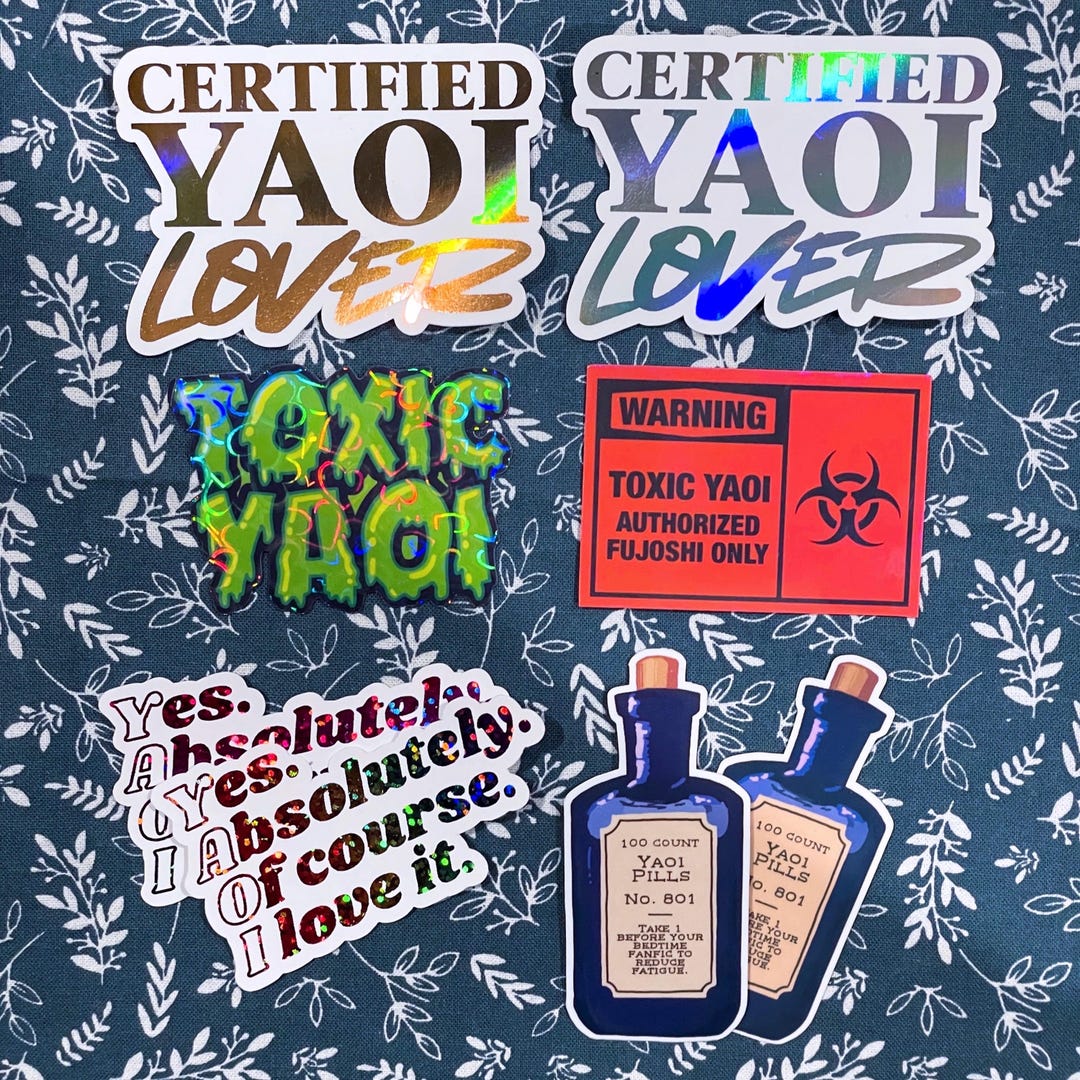Assorted Yaoi Yuri Stickers Holographic Foil Vinyl Sticker for Yaoi ...
