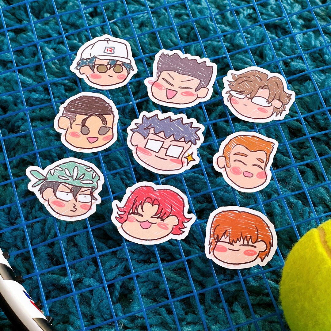 Seigaku Prince of Tennis Tenipuri Anime Matte Vinyl Cute Scribbly Chibi ...