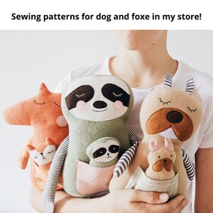 Sloth Sewing Pattern PDF Animal Toy Tutorial Stuffed Toy Plush Softie ...