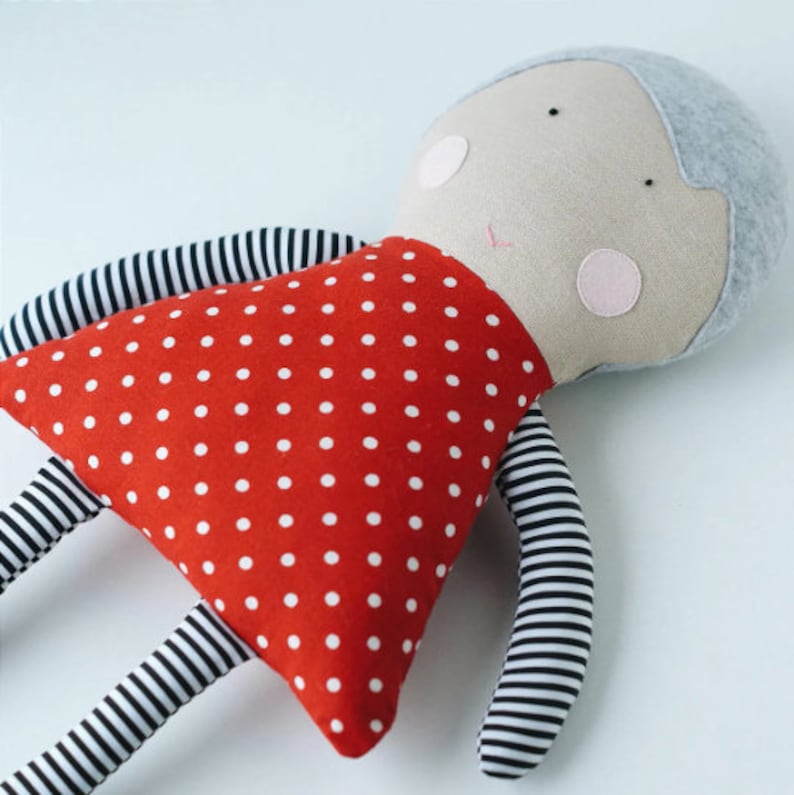 Rag Dolls Sewing Pattern Pdf Tutorial Kid Craft Diy Stuffed Toys Soft ...