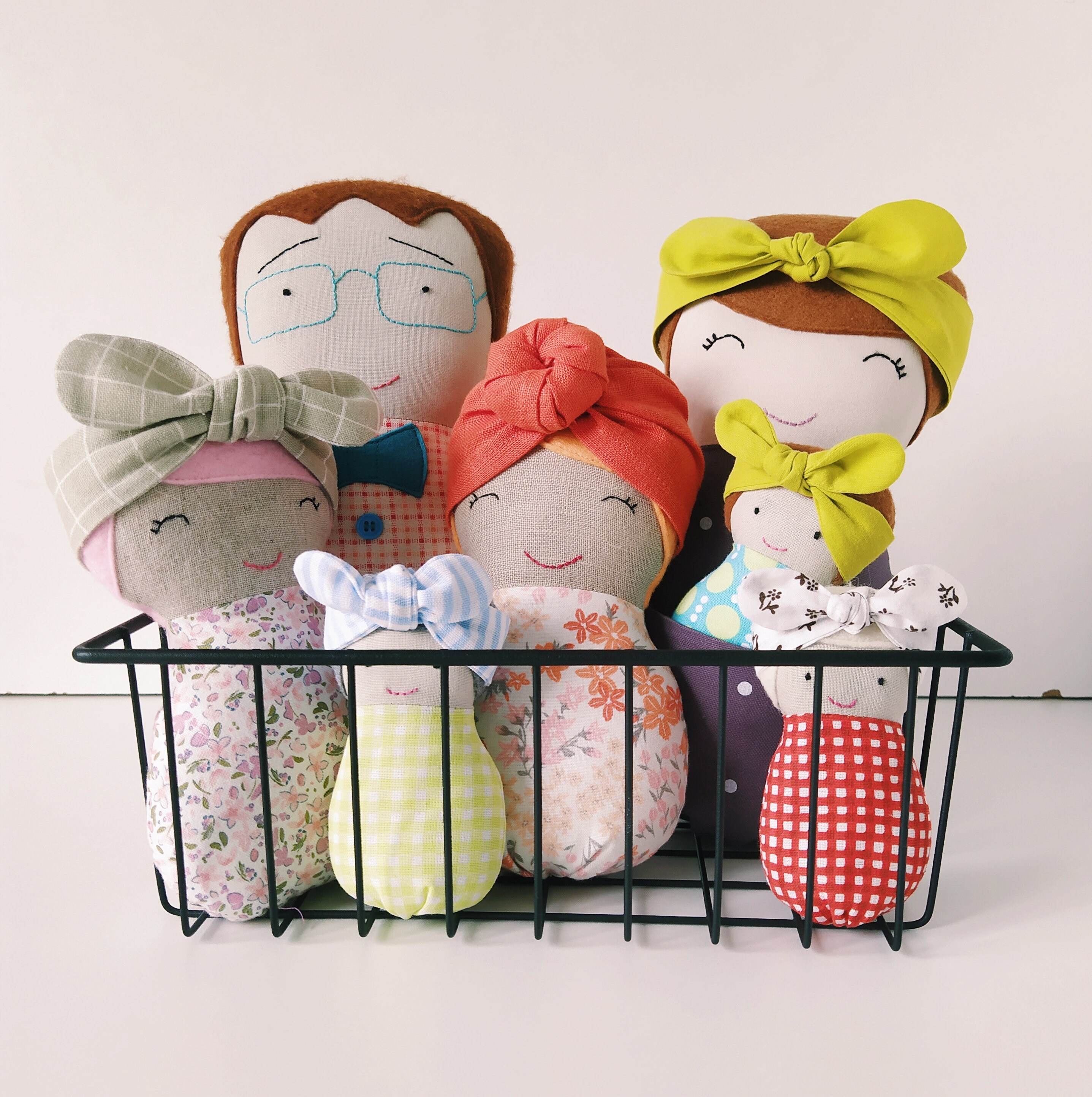 Family Doll Sewing Pattern PDF Mom and Baby Dolls Rag Doll Tutorial Dad ...