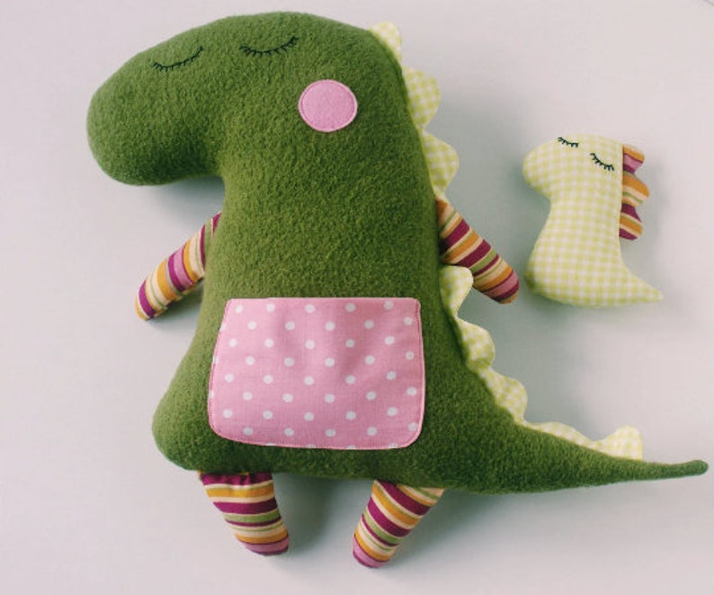 Animal Dolls Sewing Pattern PDF Dinosaur Stuffed Toys Soft Rag Dolls ...