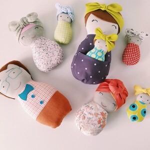 Family Doll Sewing Pattern PDF Mom and Baby Dolls Rag Doll Tutorial Dad ...
