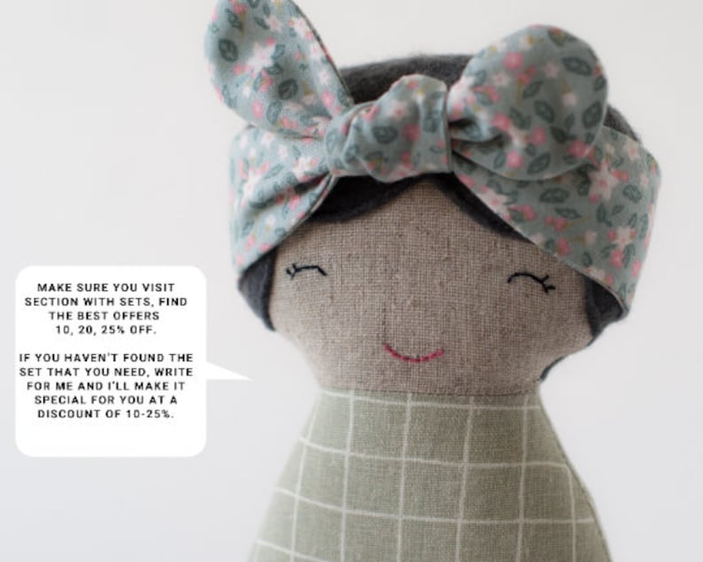 Dolls Sewing Patterns PDF Rag Doll Tutorial Kid Craft Diy Stuffed Toys ...