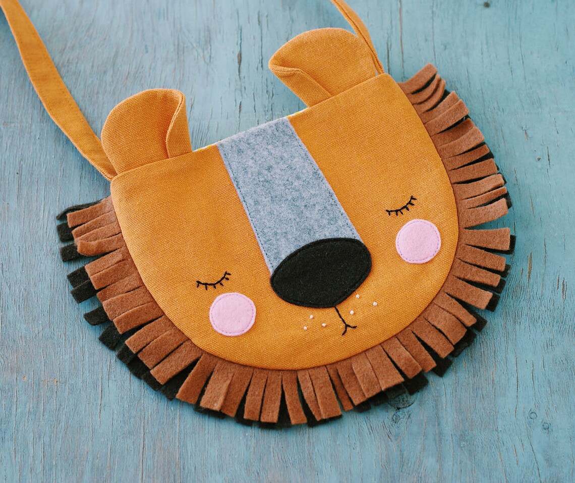 Lion Handbag Sewing Pattern Tutorial PDF Animal Bag Sewing for Kids ...