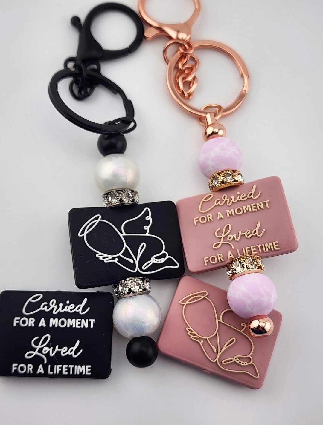 Carried for a Moment, Loved for a Lifetime Premade Silicone Keychain - Etsy