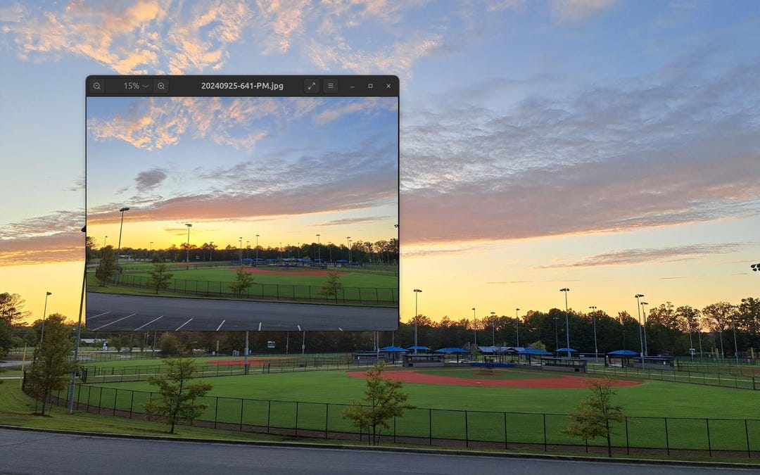 Ballard Park Sunset: Baseball Field Digital Wallpaper - Sep 25, 2024 - Etsy