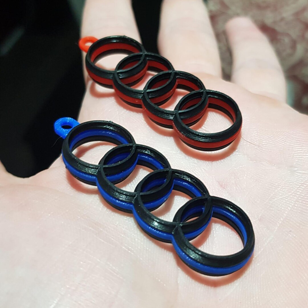 Audi Rings Keyring: 3-part Customizable Design (DIGITAL DOWNLOAD) - Etsy