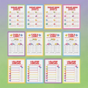 Candy Coded Planner Bundle 34 Pages Printable Conversation Heart ...
