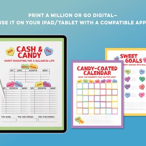 Candy Coded Planner Bundle | 34 Pages | Printable Conversation Heart ...