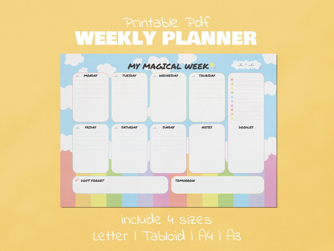 My Magical Week Planner - Etsy