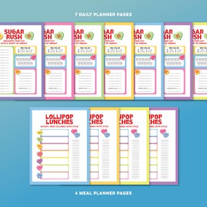 Candy Coded Planner Bundle | 34 Pages | Printable Conversation Heart ...