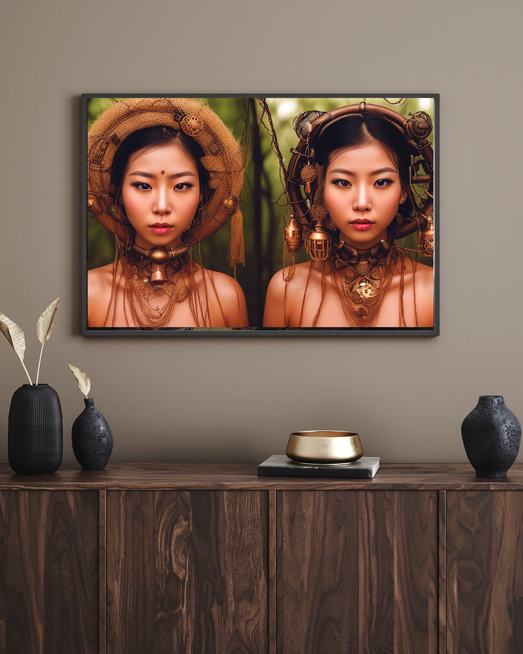 Japanese Steampunk: Unique One-of-a-kind Digital Art. 6 Sizes in One ...