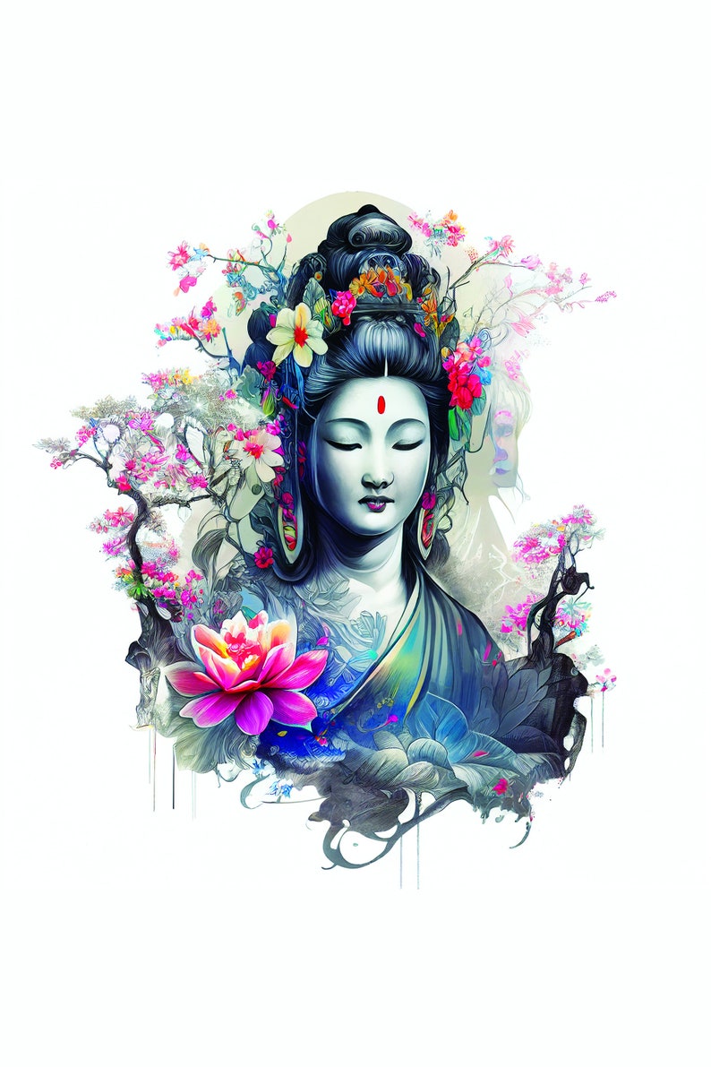 Quan Yin Wall Art. Guan Yin, Kwan Im, Kuan Yin. Goddess of Compassion ...