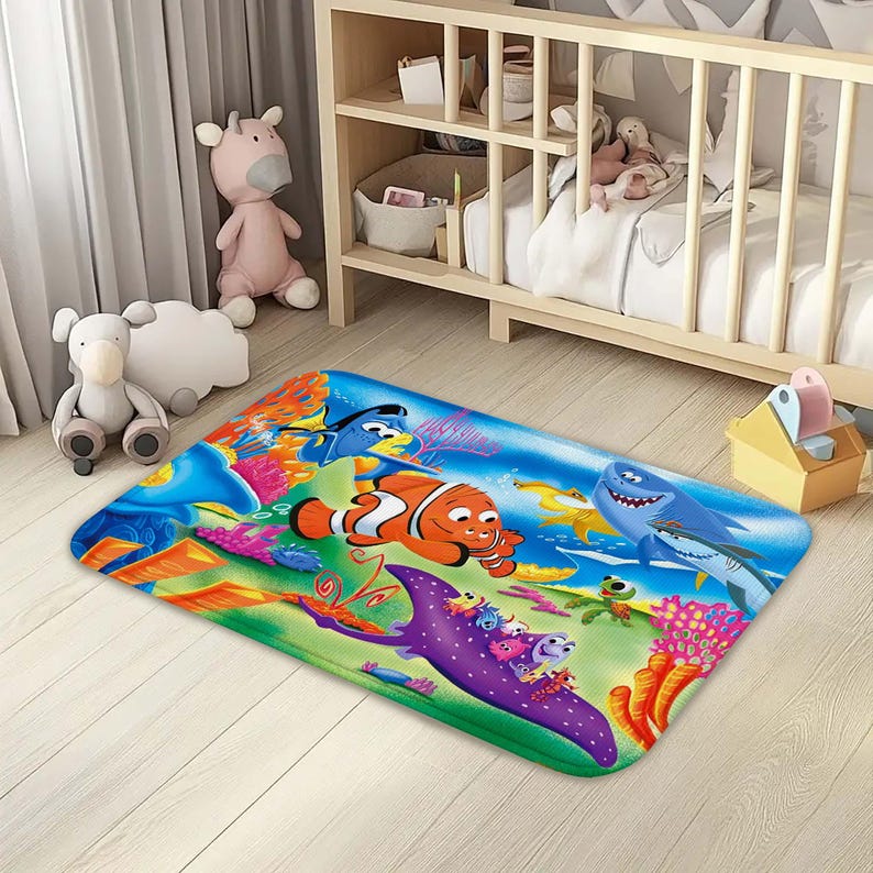 Customized Name Finding Nemo Carpet for Halloween Gift Bedroom Rug ...