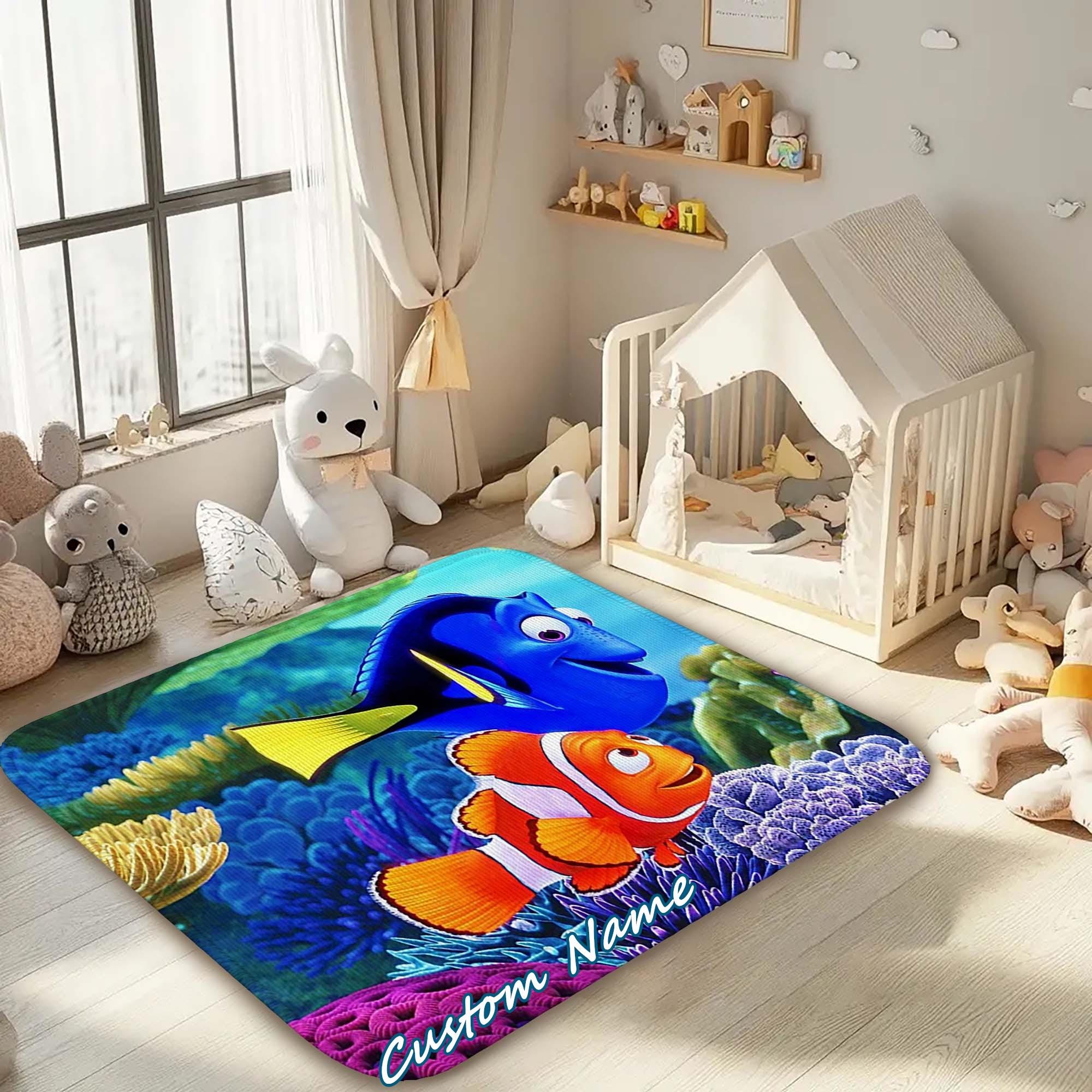 Customized Name Finding Nemo Carpet for Halloween Gift Bedroom Rug ...