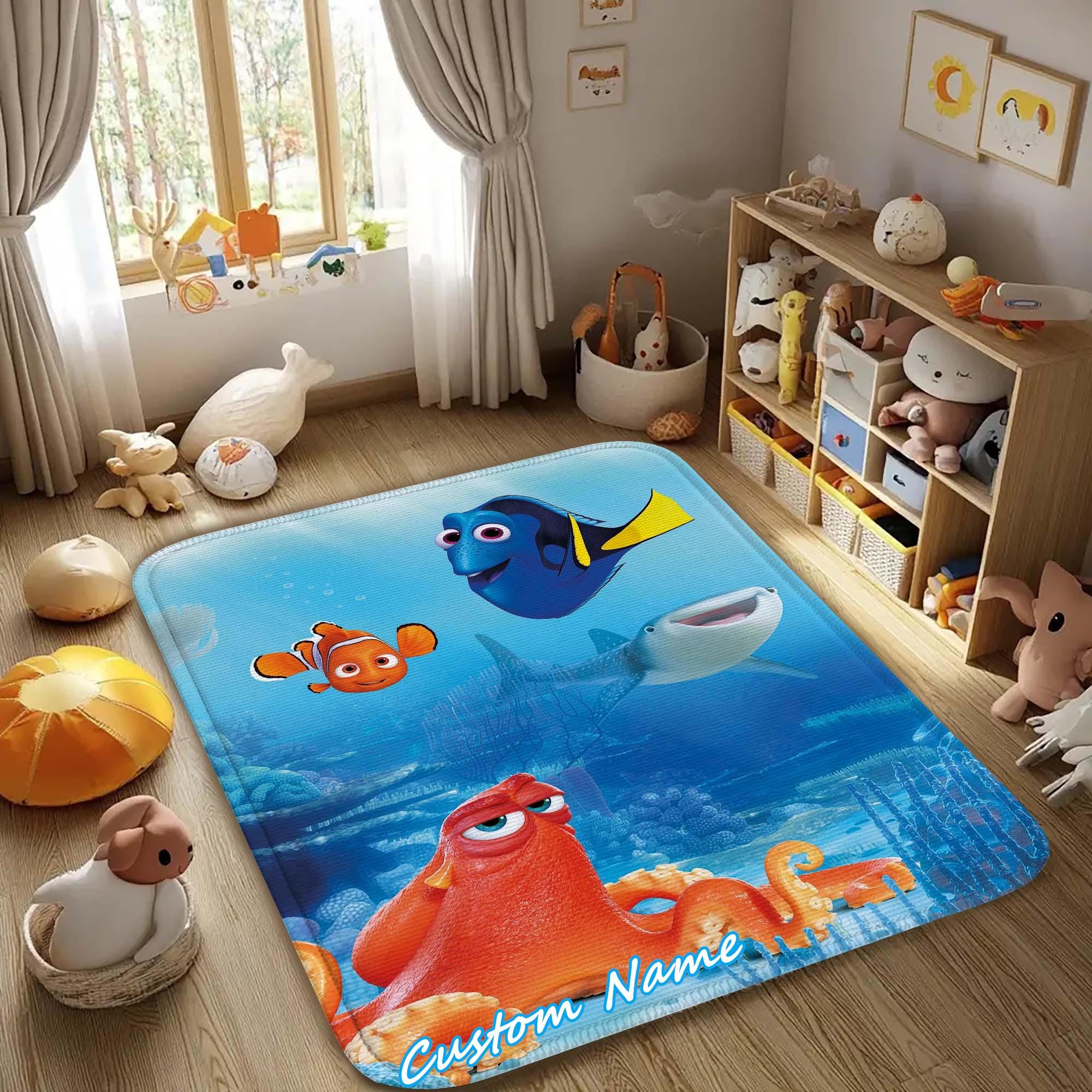 Customized Name Finding Nemo Carpet for Halloween Gift Bedroom Rug ...