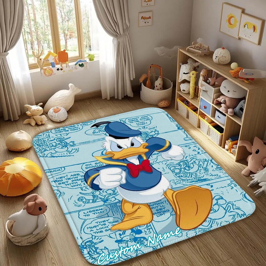 Customized Name Donald Duck Carpet for Halloween Gift Bedroom Rug Party ...