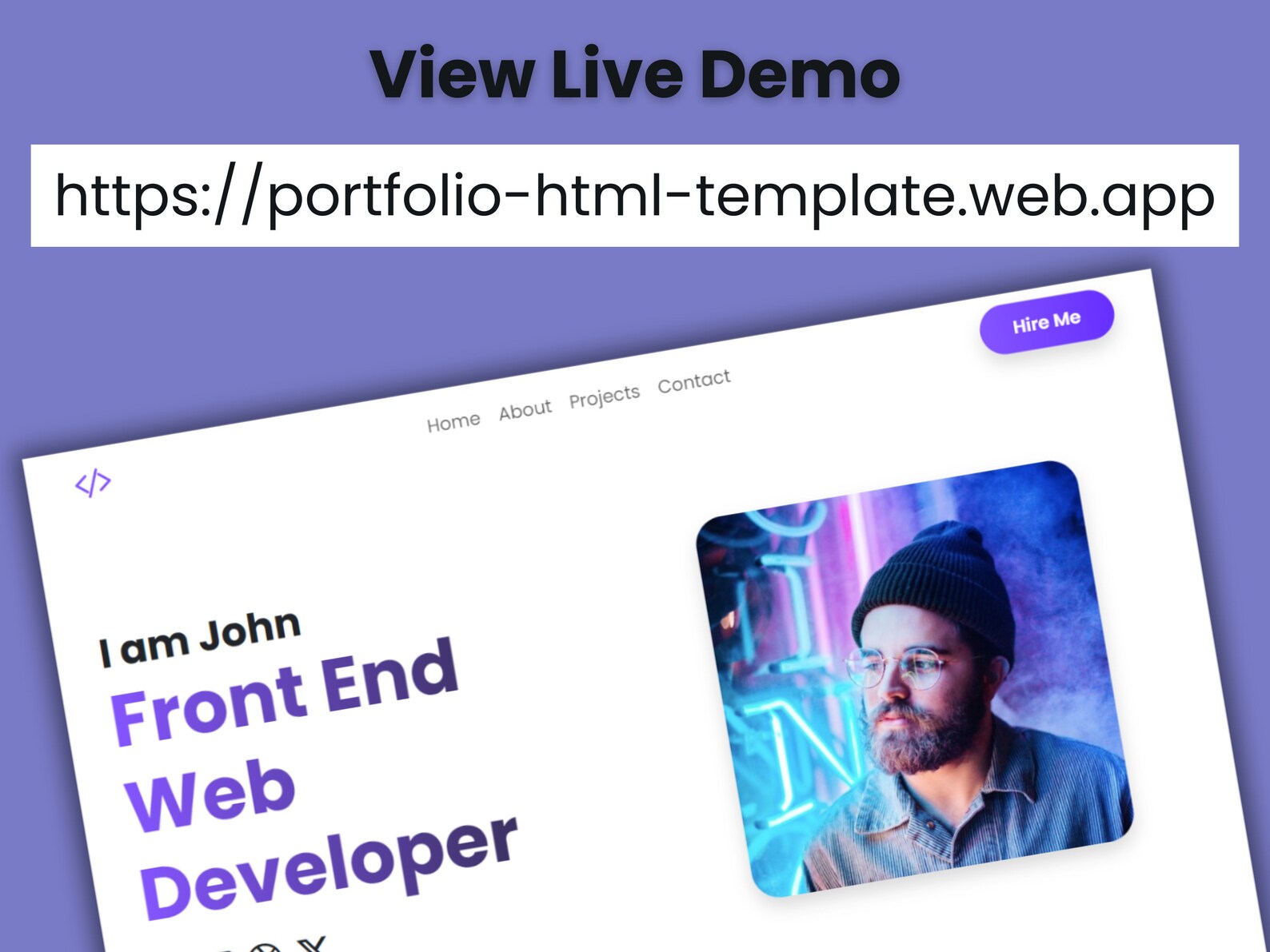 Modern Portfolio HTML Template Responsive Landing Page Bootstrap 5 ...