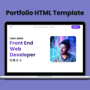 Modern Portfolio HTML Template Responsive Landing Page Bootstrap 5 ...